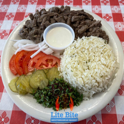 Beef Shawarma Plate - Litebitemediterraneanmarkets